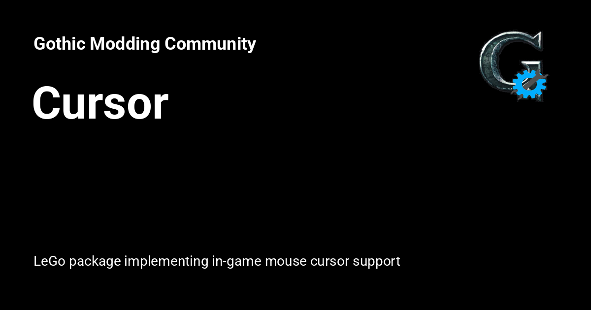 Cursor - Gothic Modding Community